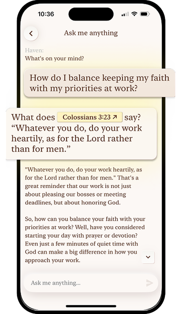 Haven - Bible Chat | AI Bible App for Verses, Study & Prayer
